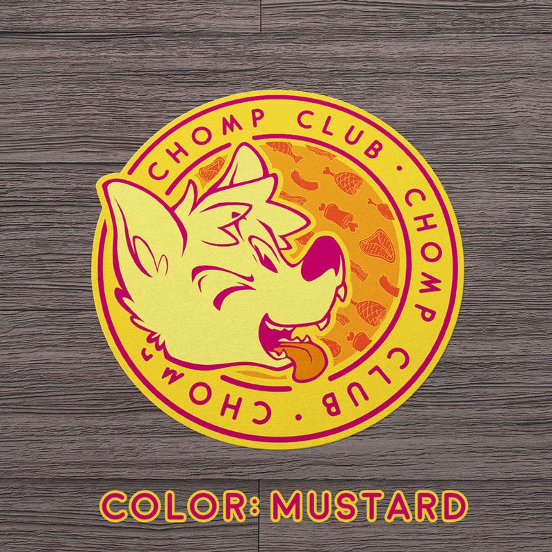 Chomp Club Wolf Vinyl Sticker - Etsy