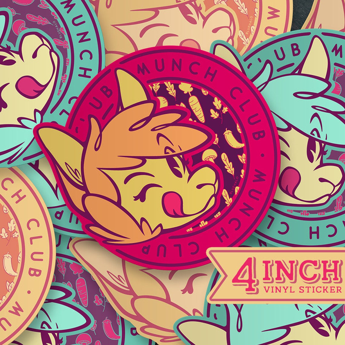 Munch Club Alpaca Cartoon Vinyl Sticker - Etsy