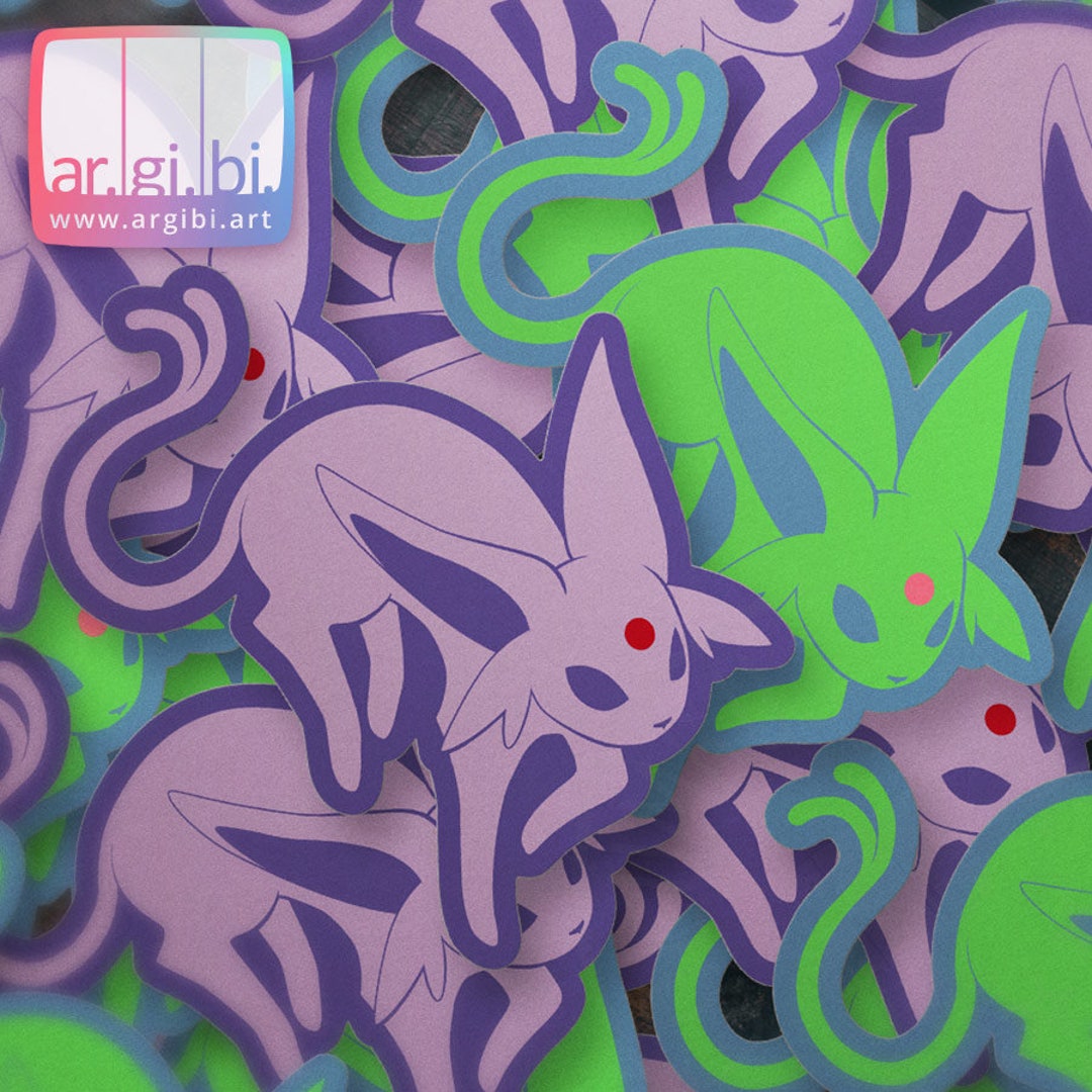 Eeveelutions Espeon Vinyl Sticker - Laptop Stickers - Water Bottle ...