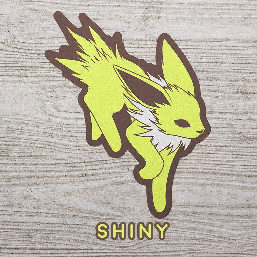 Eeveelutions Jolteon Vinyl Sticker Laptop Stickers Water | Etsy