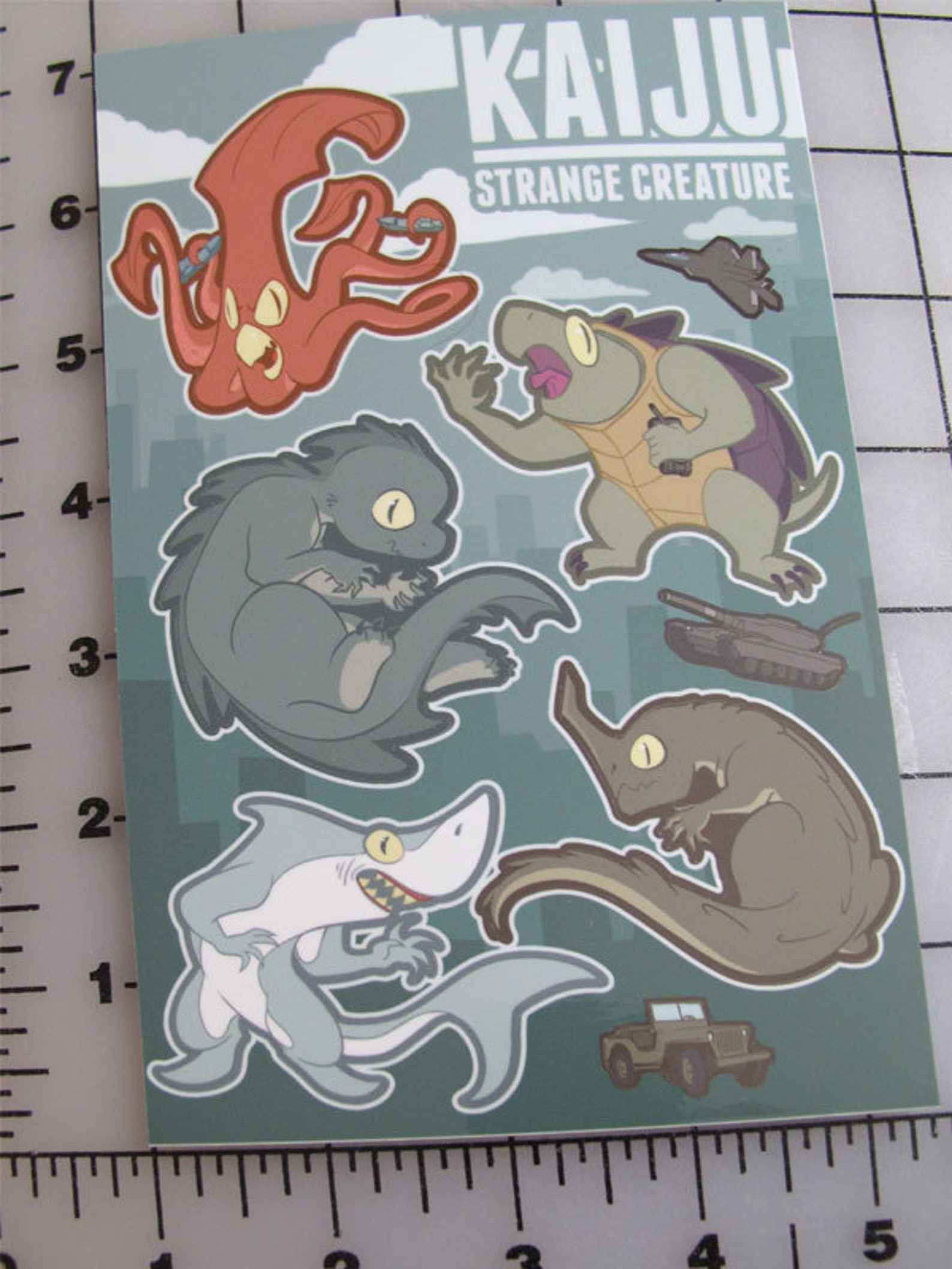 Kaiju Vinyl Sticker Set - Etsy