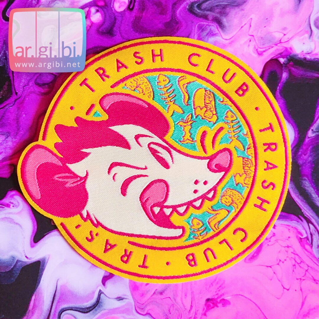 Trash Club Opossum Woven Fabric Patch - Etsy