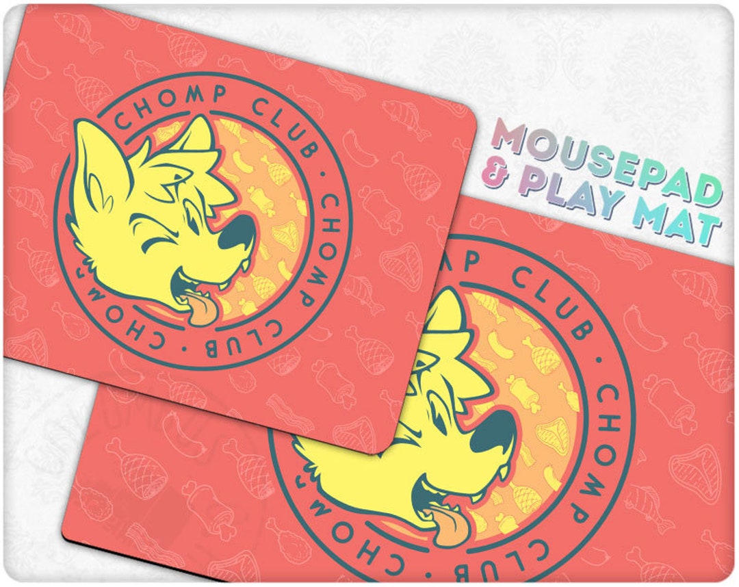Chomp Club Wolf Design Mousepad | Deskmat | Playmat - Etsy