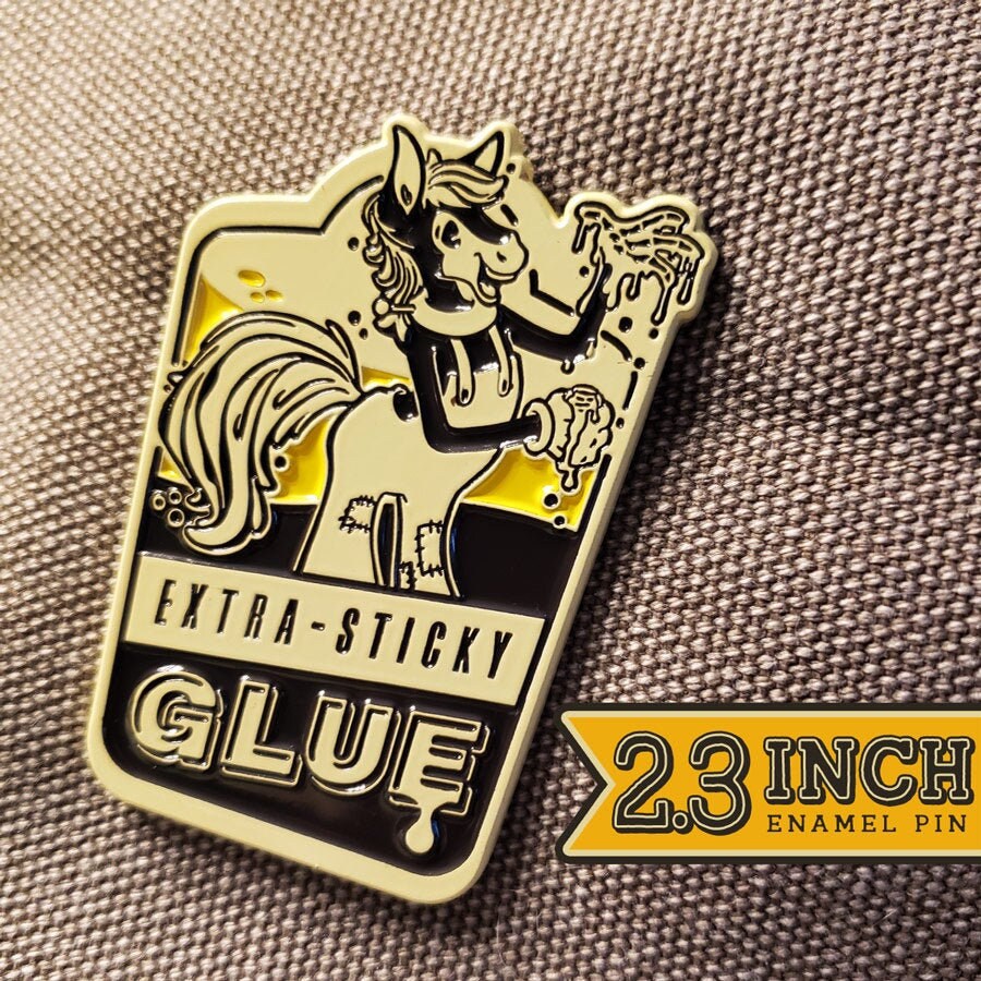 Acme Extra Sticky Glue Enamel Pin — AR.GI.BI. CREATIVE STUDIO