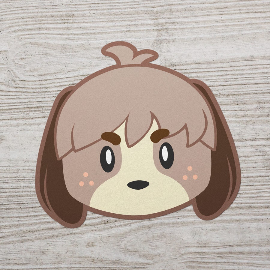 Digby Vinyl Sticker - Animal Crossing Vinyl Stickers - Laptop Stickers ...