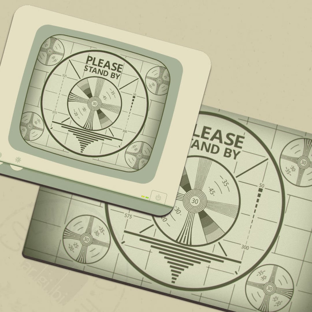 Please Stand by TV Test Pattern Mousepad | Deskmat | Playmat - Etsy
