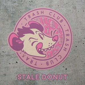 Trash Club Opossum Cartoon Vinyl Sticker - Etsy