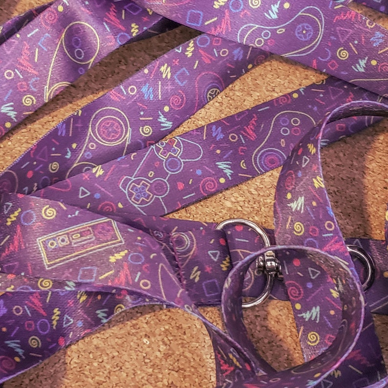 Retro Arcade Pattern Lanyard - Etsy