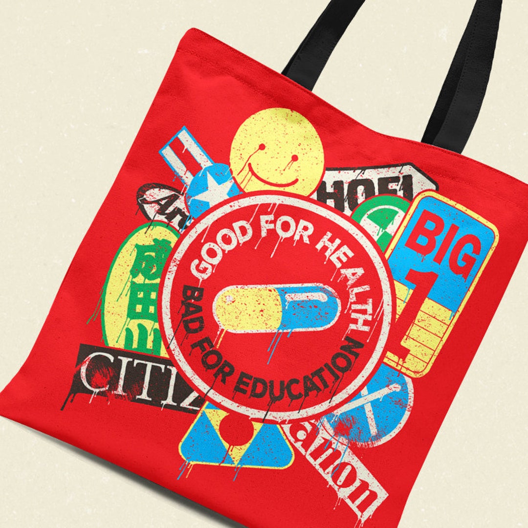 Kaneda's Bike Sticker Bomb Graffiti - Reusable Canvas Tote Bag - Etsy