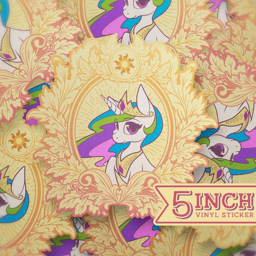 MLP Inspired Vintage Luna Vinyl Sticker - Etsy