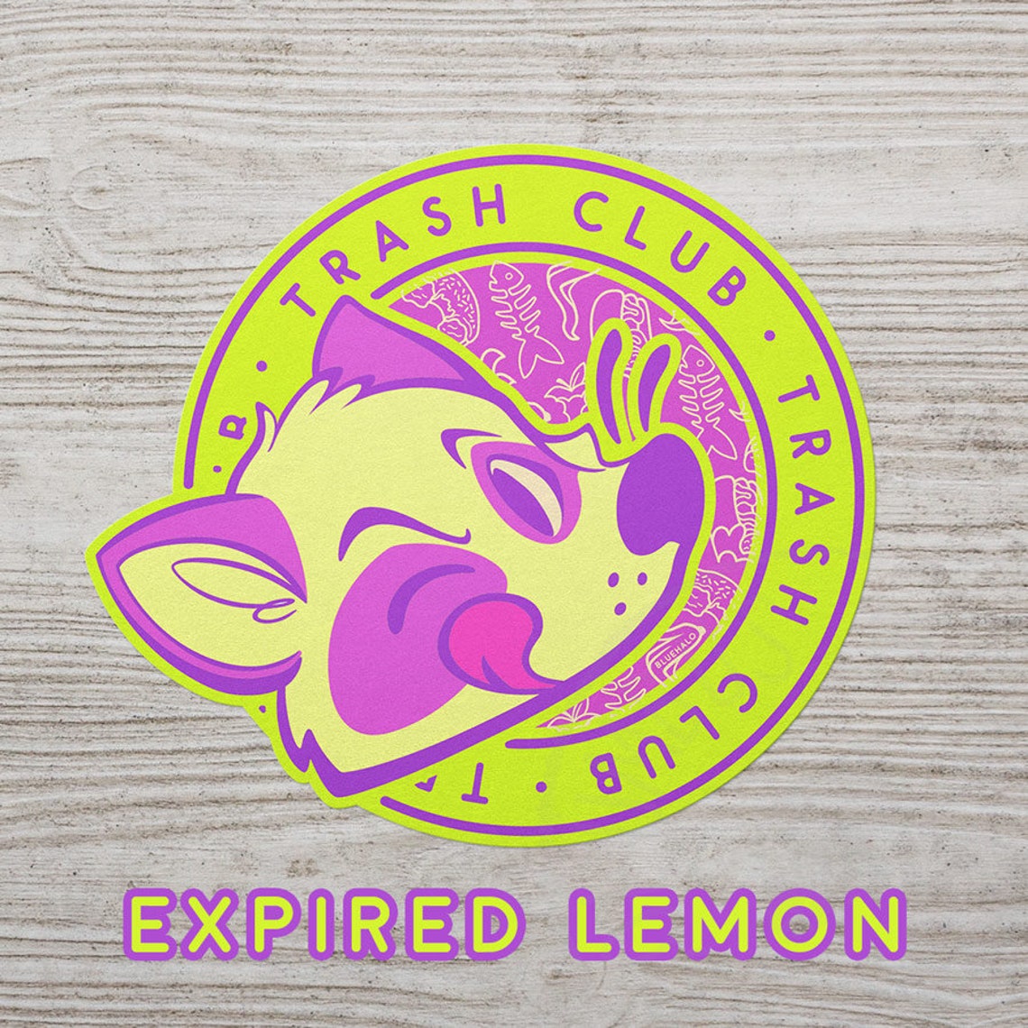 Trash Club Raccoon Cartoon Vinyl Sticker - Etsy