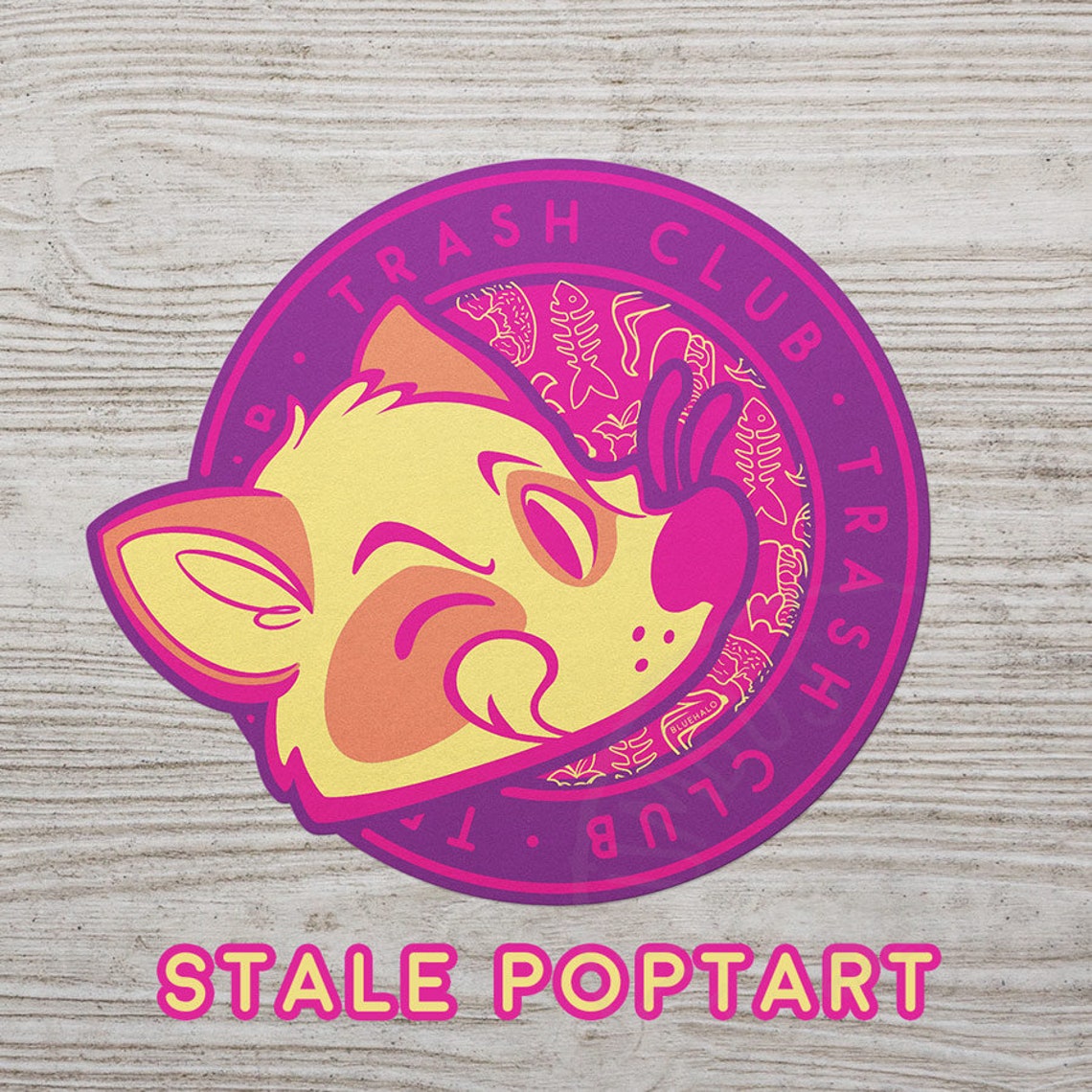 Trash Club Raccoon Cartoon Vinyl Sticker - Etsy