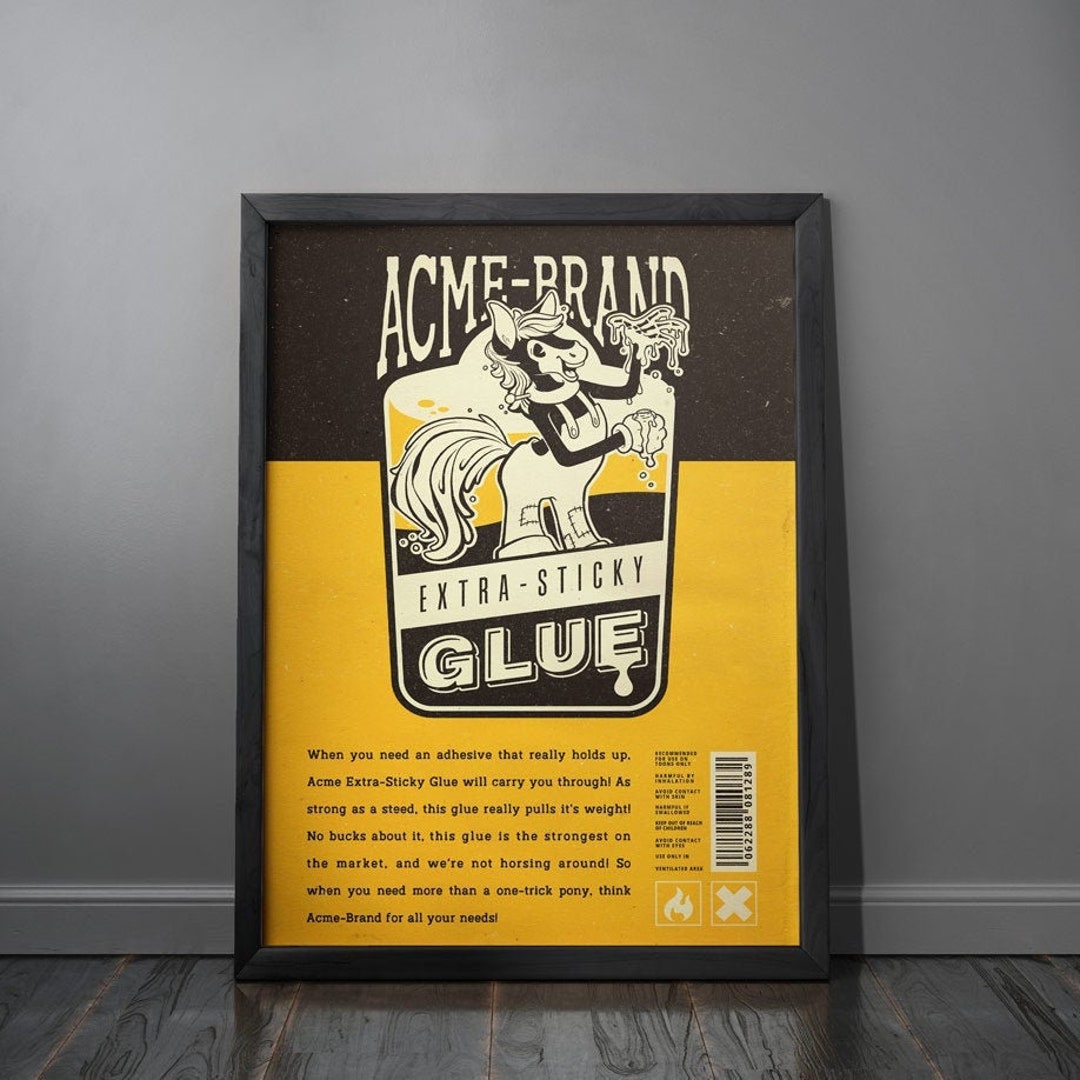 Acme Extra Sticky Glue Art Print - Etsy
