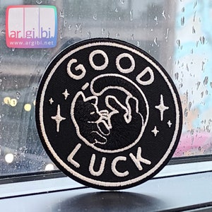 Good Luck Black Cat Glow in the Dark Fabric Patch - Etsy