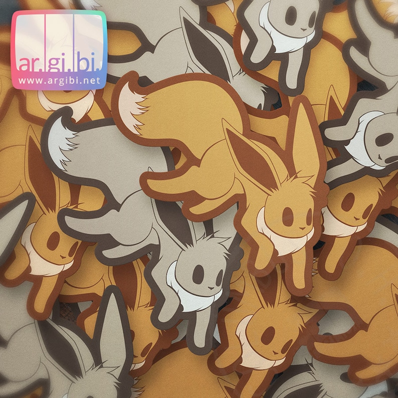 Eeveelutions Eevee Vinyl Sticker - Laptop Stickers - Water Bottle ...