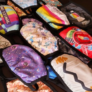 No Signal TV Test Pattern Reusable Face Mask With Pocket for Filters - Etsy