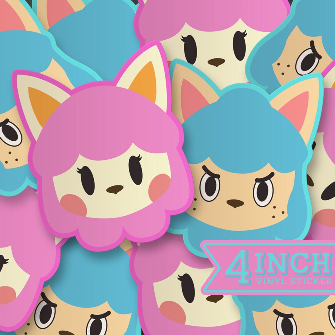 Reese and Cyrus Animal Crossing Vinyl Sticker / New Horizons / ACNH ...