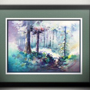 Hiking Wall Decor Watercolor PRINT, Hiking Wall Art, Hiking Trail PRINT ...