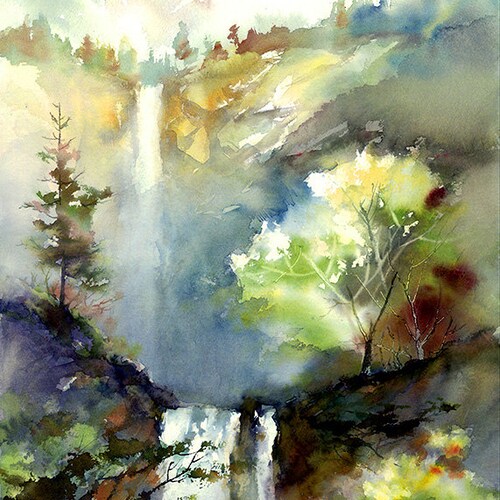 The Water and the Light Watercolor Art PRINT UNFRAMED by | Etsy