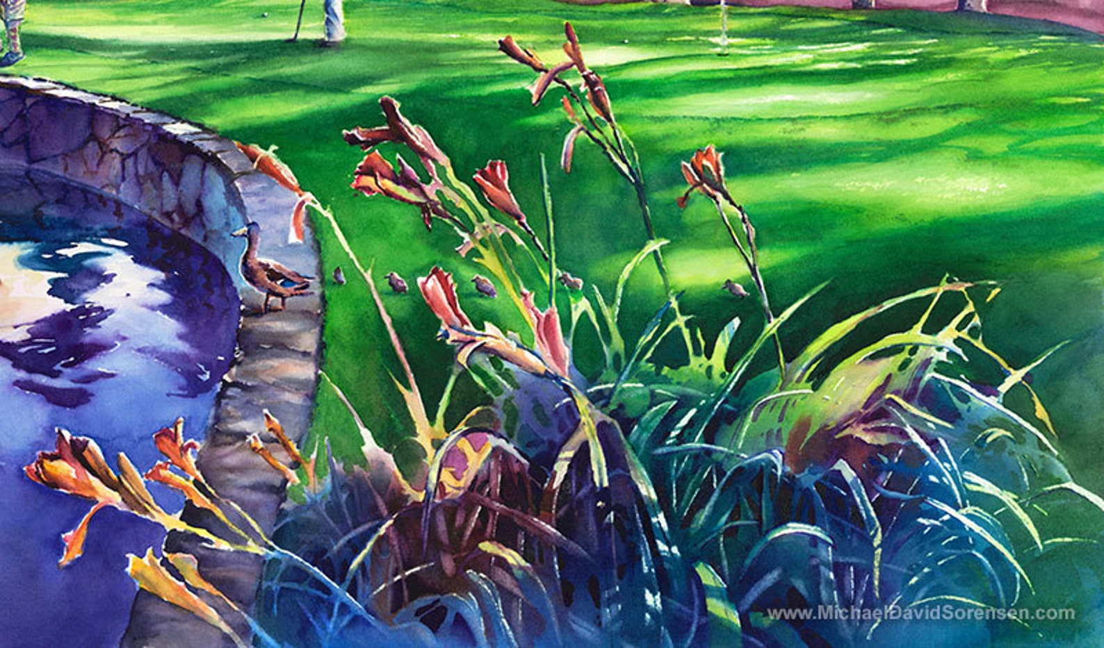 Golf Watercolor Art. Golfers on the Green. Royal Oaks Golf - Etsy