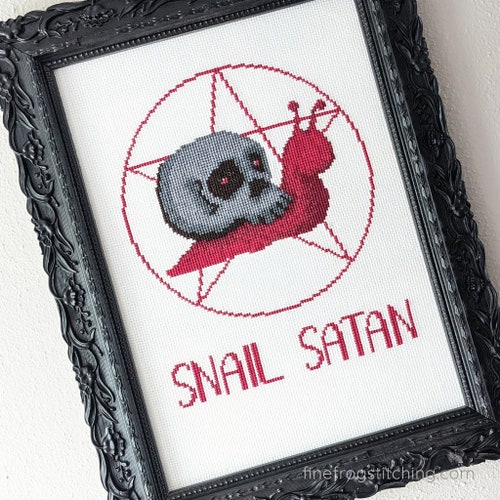 Not Today Satan Occult Cross Stitch Pattern Funny Gothic - Etsy