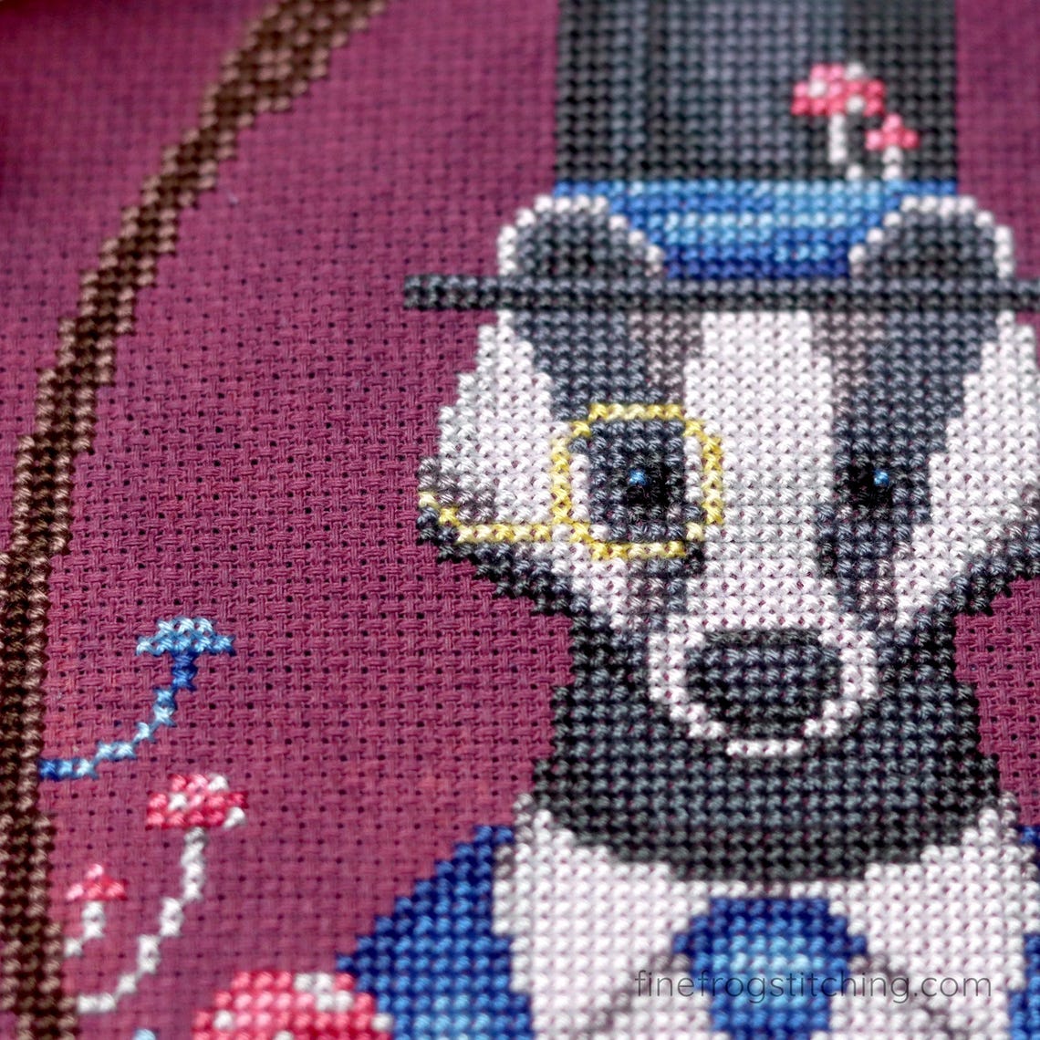 Badger Fancy Fairytale Cross Stitch Pattern PDF Woodland Cottagecore ...