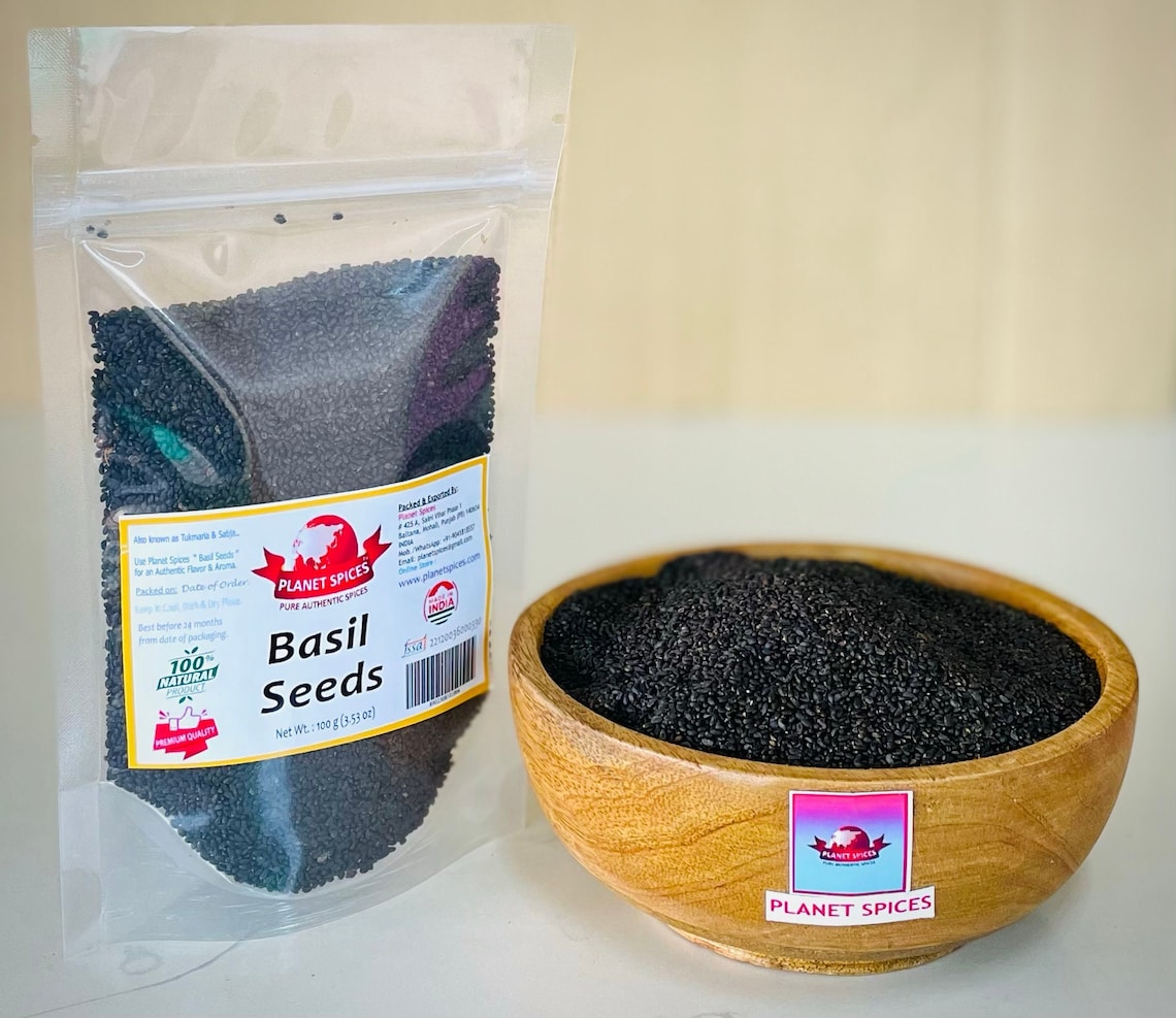 Semi di basilico - Semi Sabja - Puri e naturali - Etsy Italia