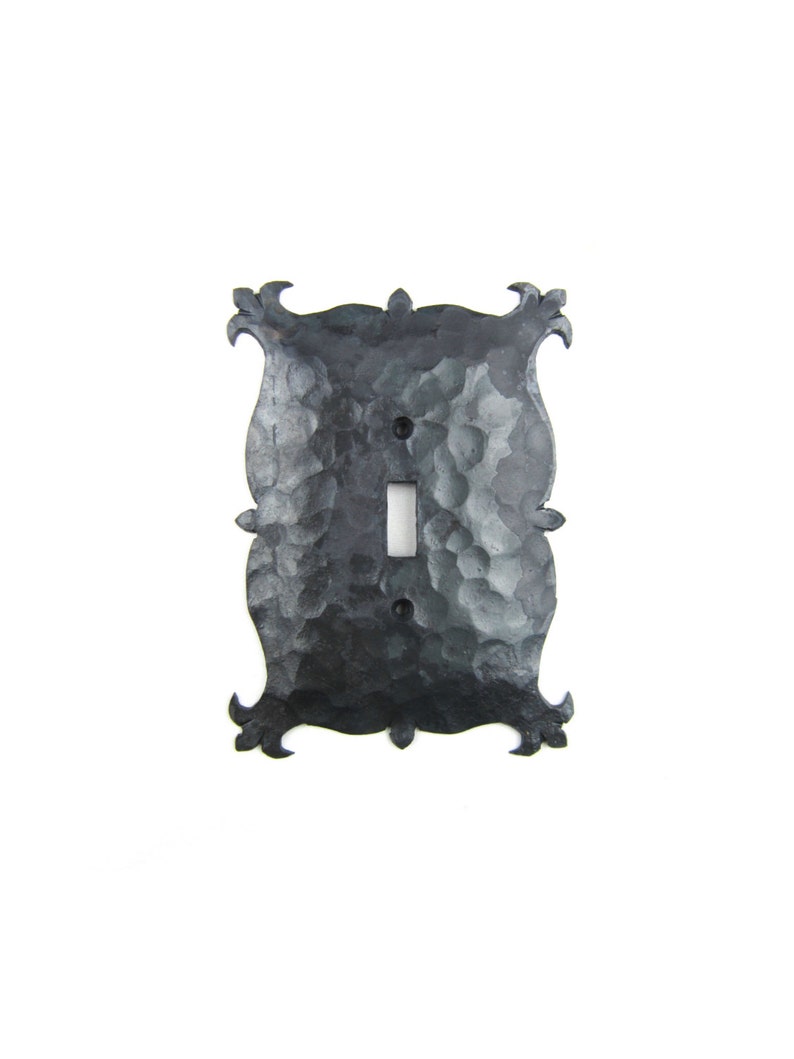 Rustic Mediterranean Hammered Iron Switch Plate Single Toggle - Etsy