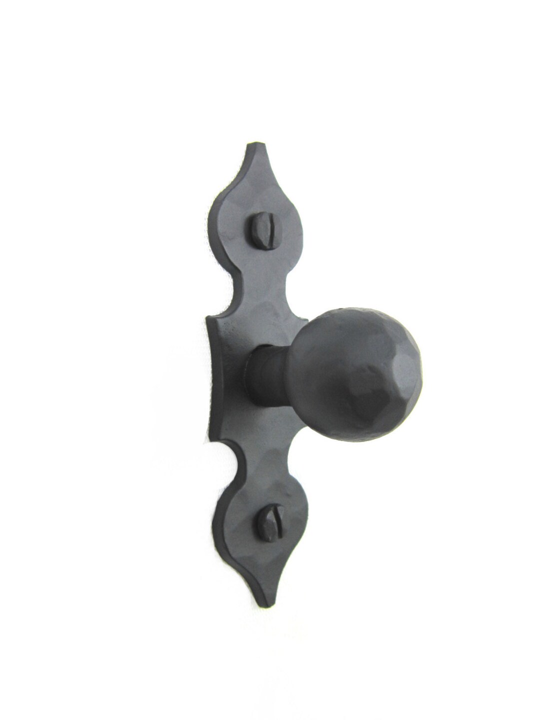 HK15 Colonial Spade Tip Hardware Iron Cabinet Knob Pull Hammered Finish ...