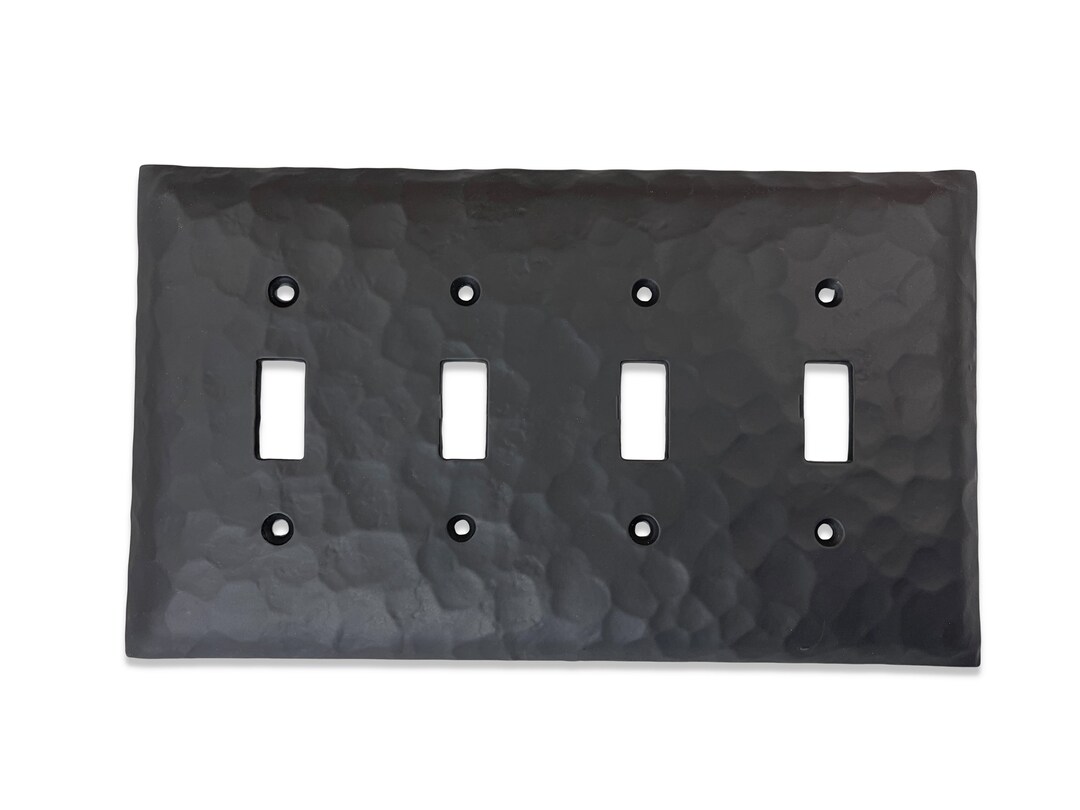 Rustic Farmhouse Iron Switch Plate Cover 4 Toggle Quad EPH541 - Etsy