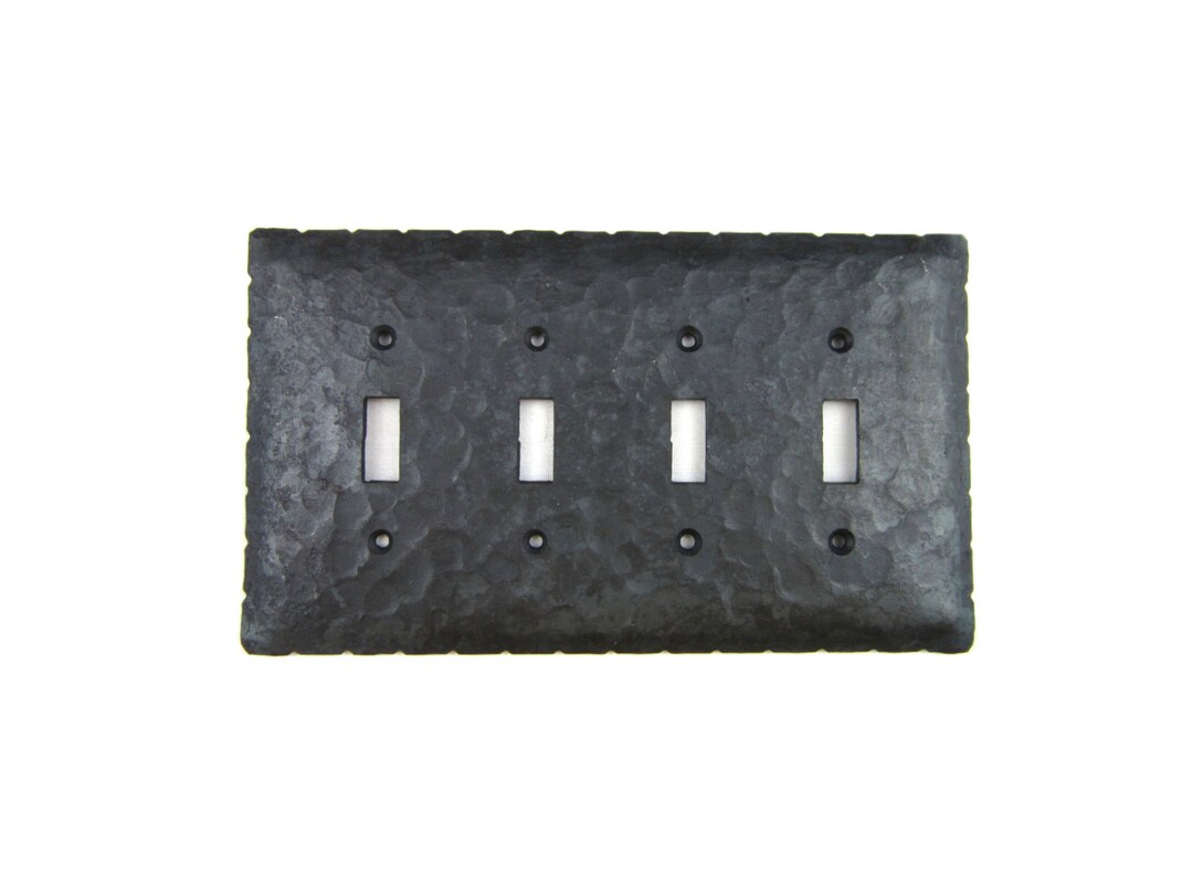 Rustic Rancho Style Iron Switch Plate Cover 4 Toggle Quad EPH441 - Etsy