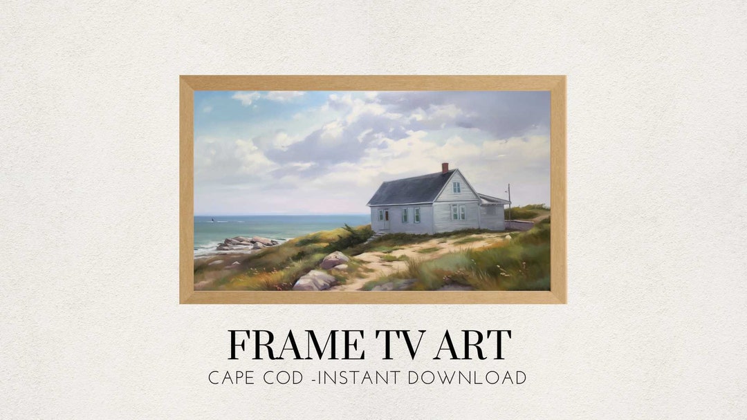 Cape Cod Cottage Landscape Oil Painting New England Coastal for Frame ...