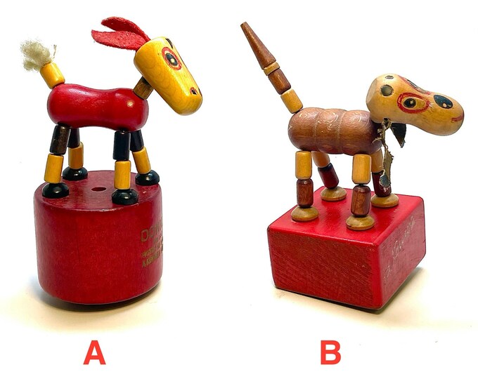 Vintage Push Puppets, Kohner Wonder Dog Kohner Donkey #140, Large 5-6 ...