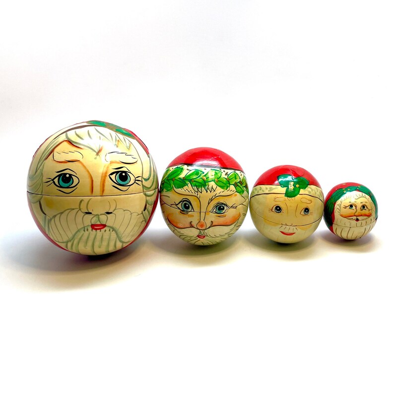 Santa Nesting Dolls - Etsy