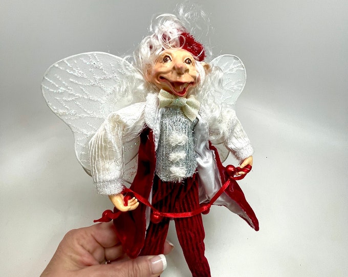 Christmas Santa Elf Fairy, Sprite, Holiday Elves, Wreath Embellishment ...