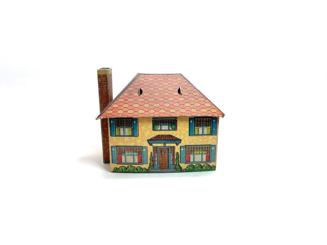 Built-rite WW11 Era HO Cardboard Village, House #3, Putz Village House ...