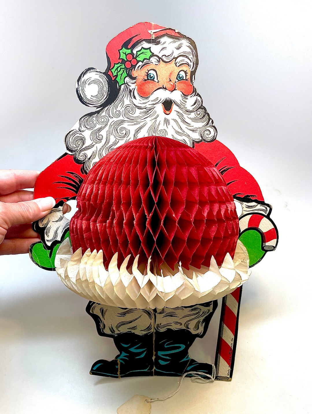 Beistle Santa Claus With Accordion Jolly Belly 1960s, Christmas ...