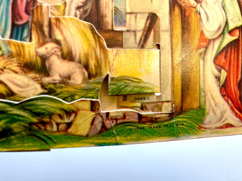 Nativity Paper 3D Folding Vintage Creche Holiday Decor - Etsy