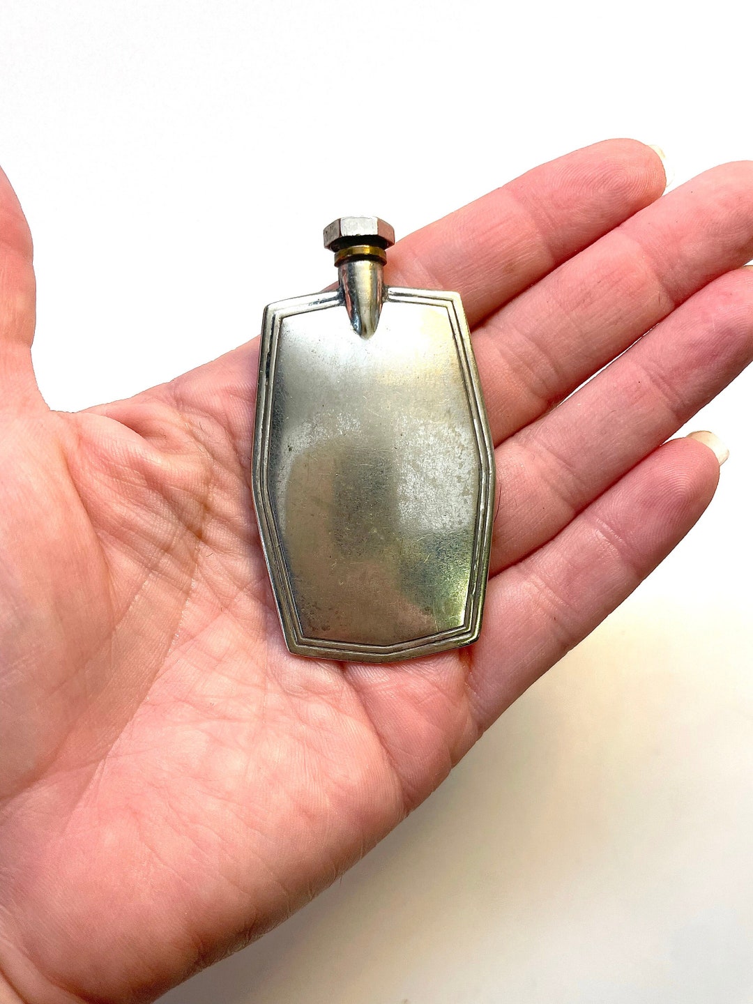 Antique Victorian Art Nouveau Opium or Scent Flask With Dipper, Pocket ...