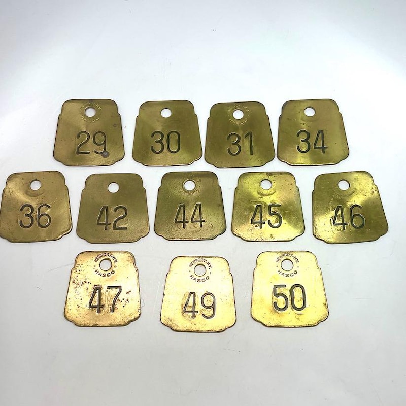 Brass Tag Key - Etsy