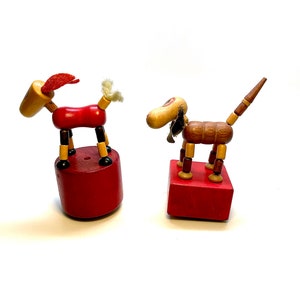 Vintage Push Puppets, Kohner Wonder Dog Kohner Donkey #140, Large 5-6 ...