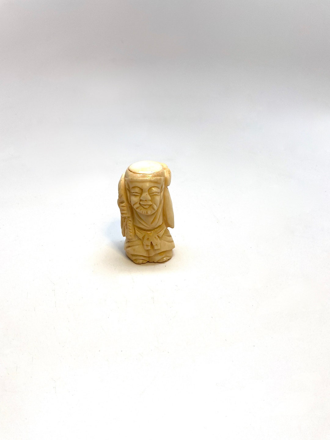 Vintage Chinese Lucky God of Longevity, Fukurokuju, Wise Man ...