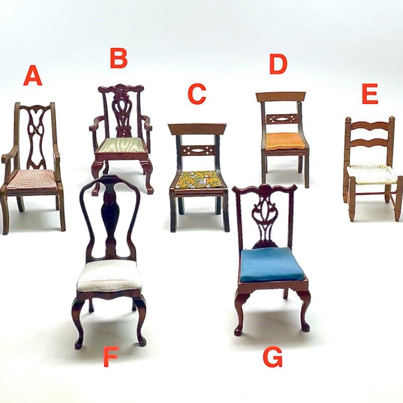 Dollhouse Miniature Chippendale Chair - Etsy