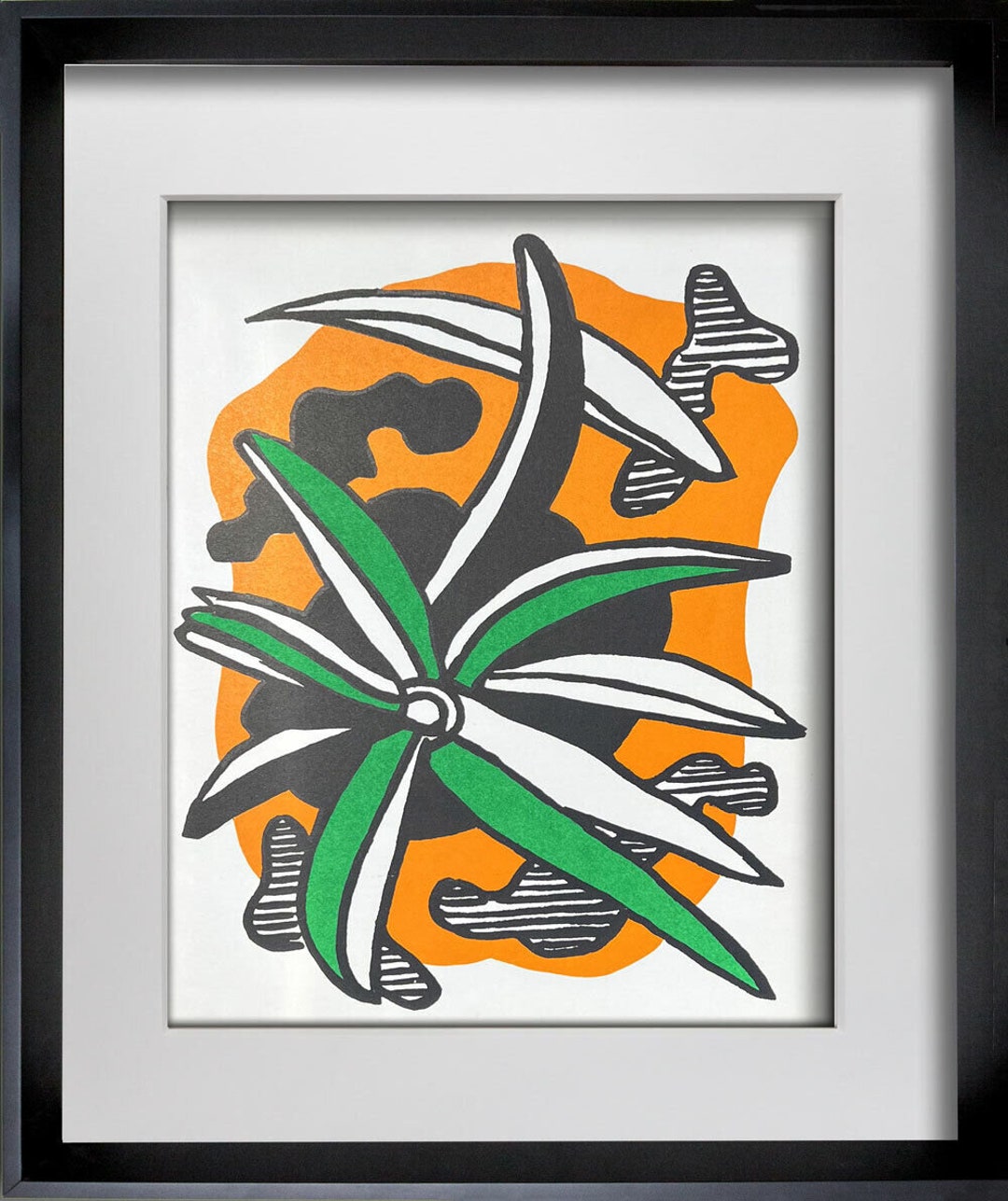 Fernand Leger ORIGINAL Ltd. Edition LITHOGRAPH 1952 W/ Archival Frame ...