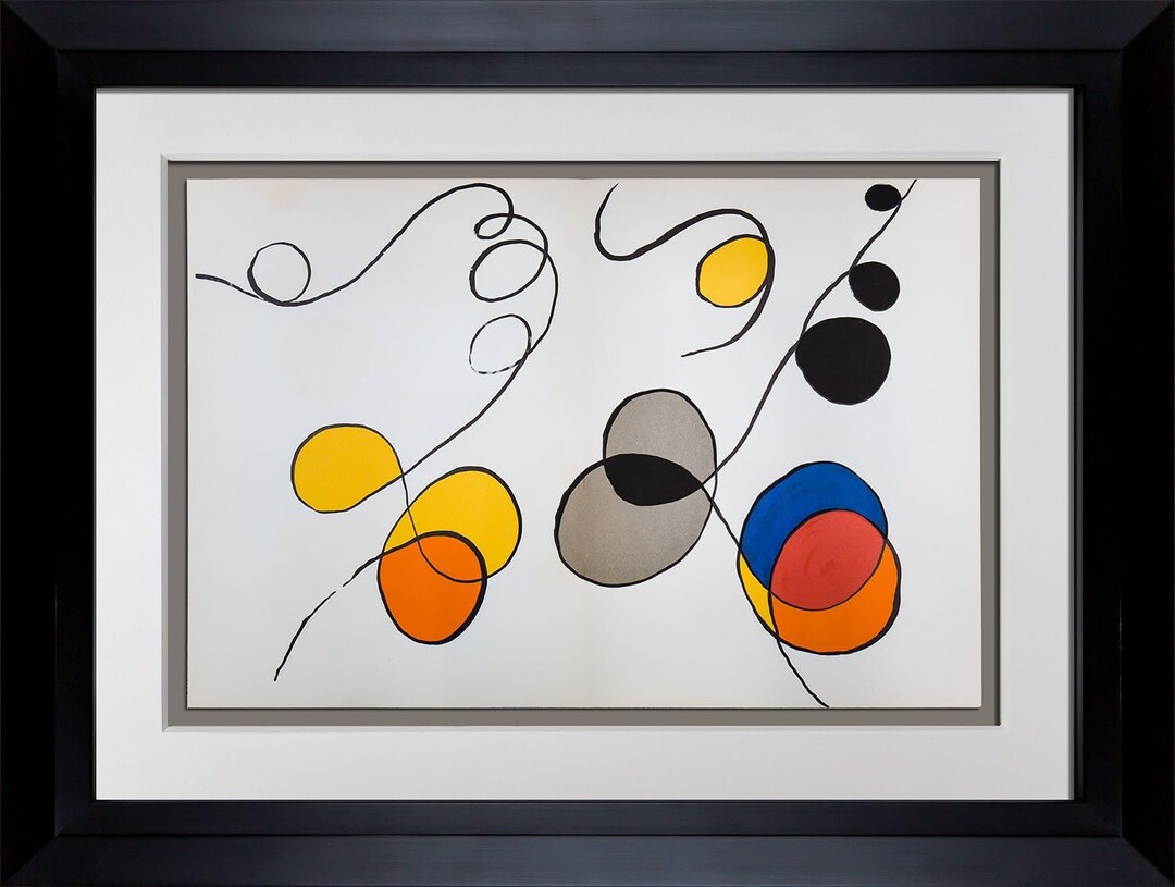 Alexander CALDER Original COLOR Double Lithograph Ltd Ed. W/frame ...