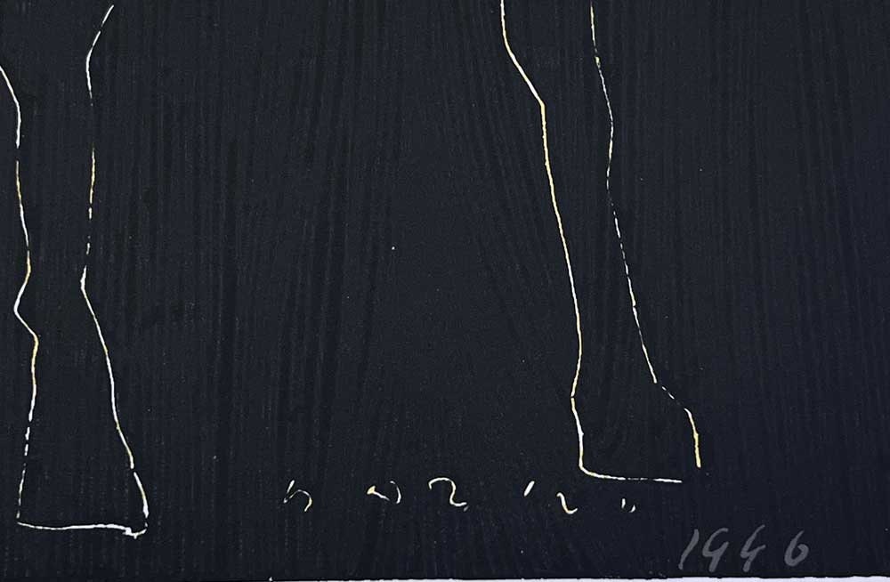 Marino MARINI Lithograph SIGNED Ltd Edition "black Scratchboard" W ...