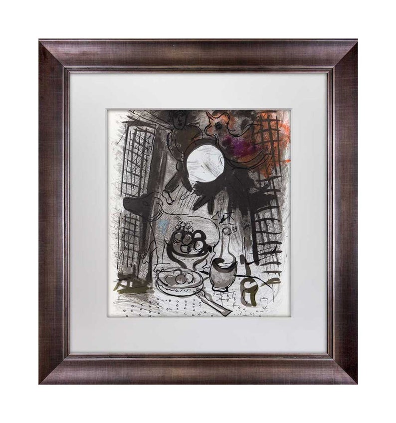 Marc Chagall Lithograph Limited Edition Original Still Life 57 Framing