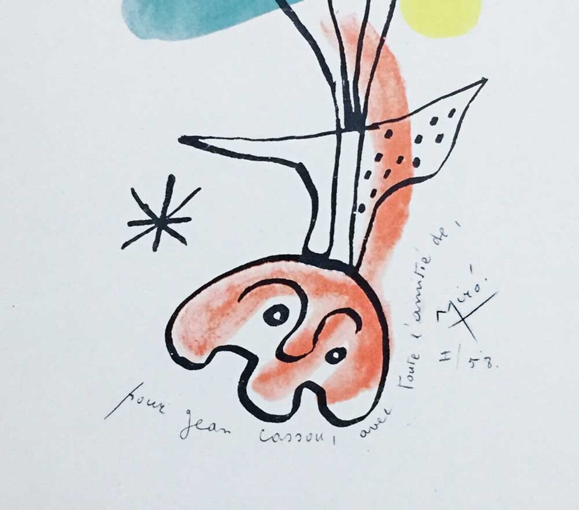 Joan MIRO Original Lithograph SIGNED & Inscribed L/E 258 - Etsy