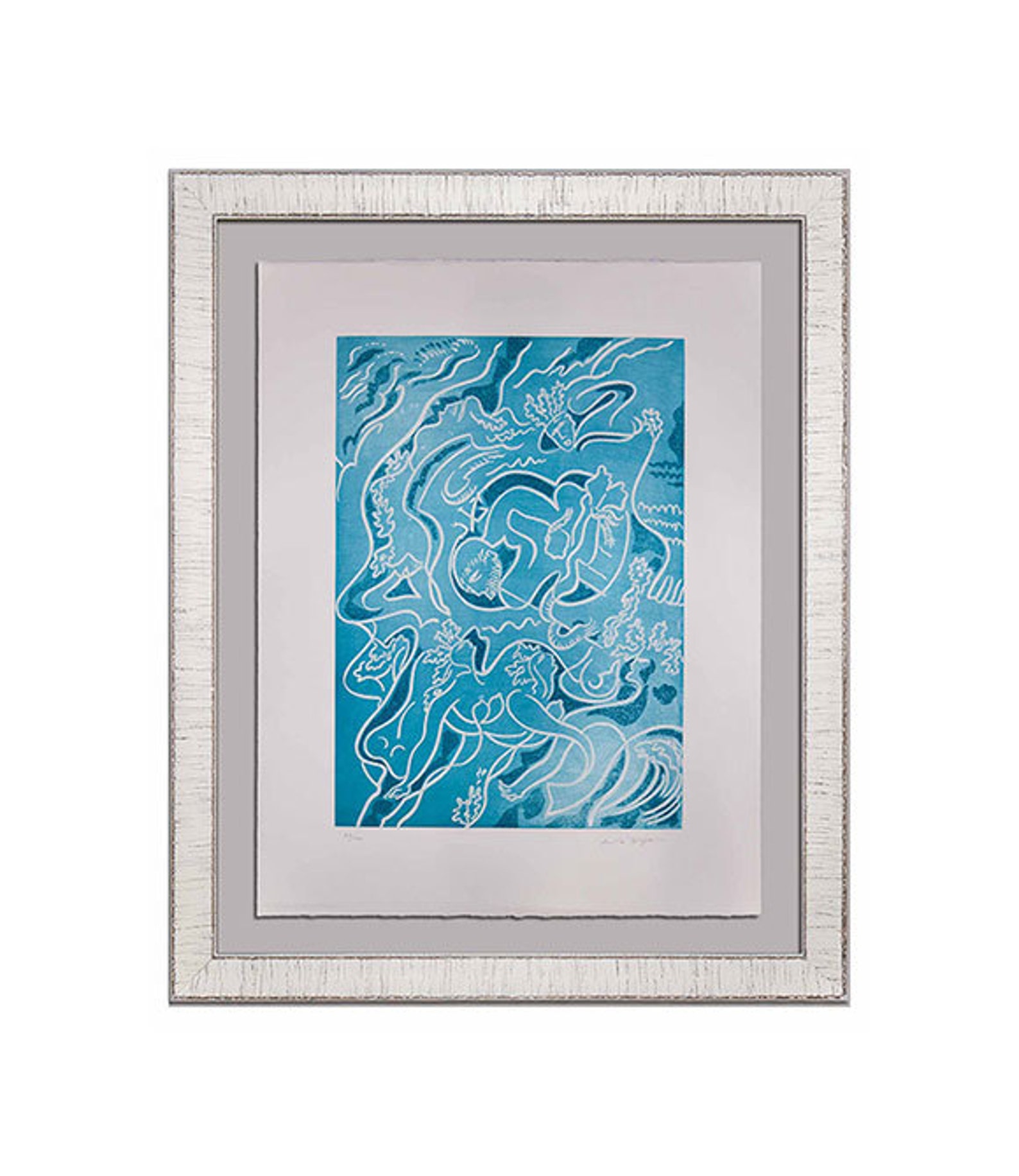 Andre MASSON ETCHING in Aquatint hand SIGN sirens Ltd ED89/120 W/frame ...