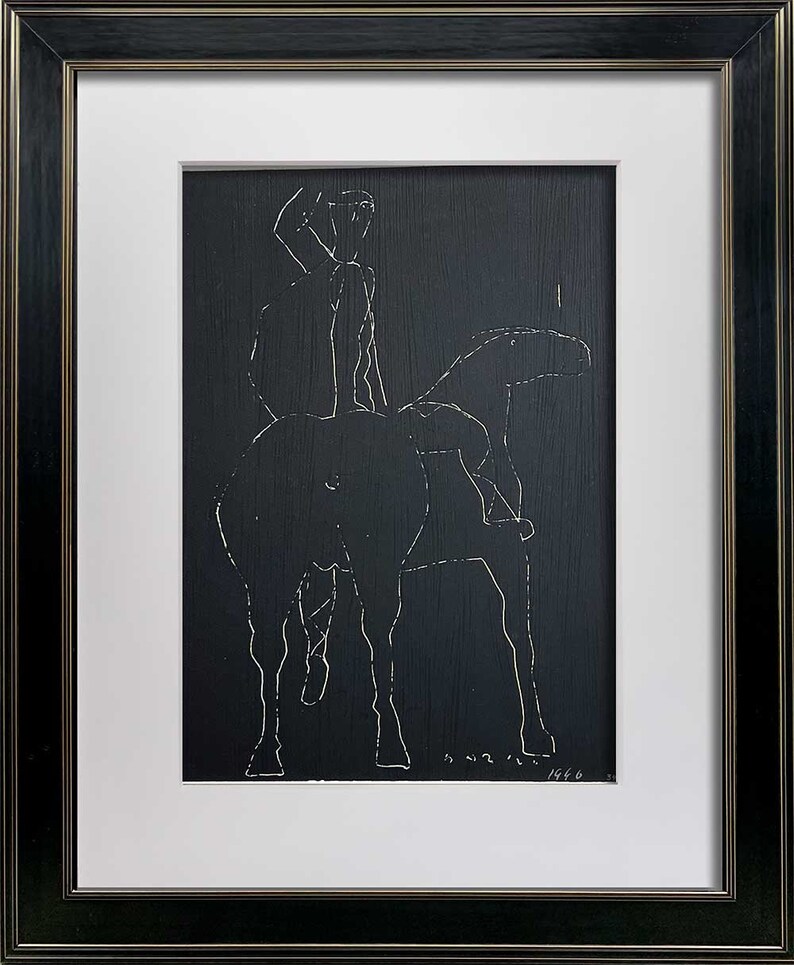 Marino MARINI Lithograph SIGNED Ltd Edition "black Scratchboard" W ...